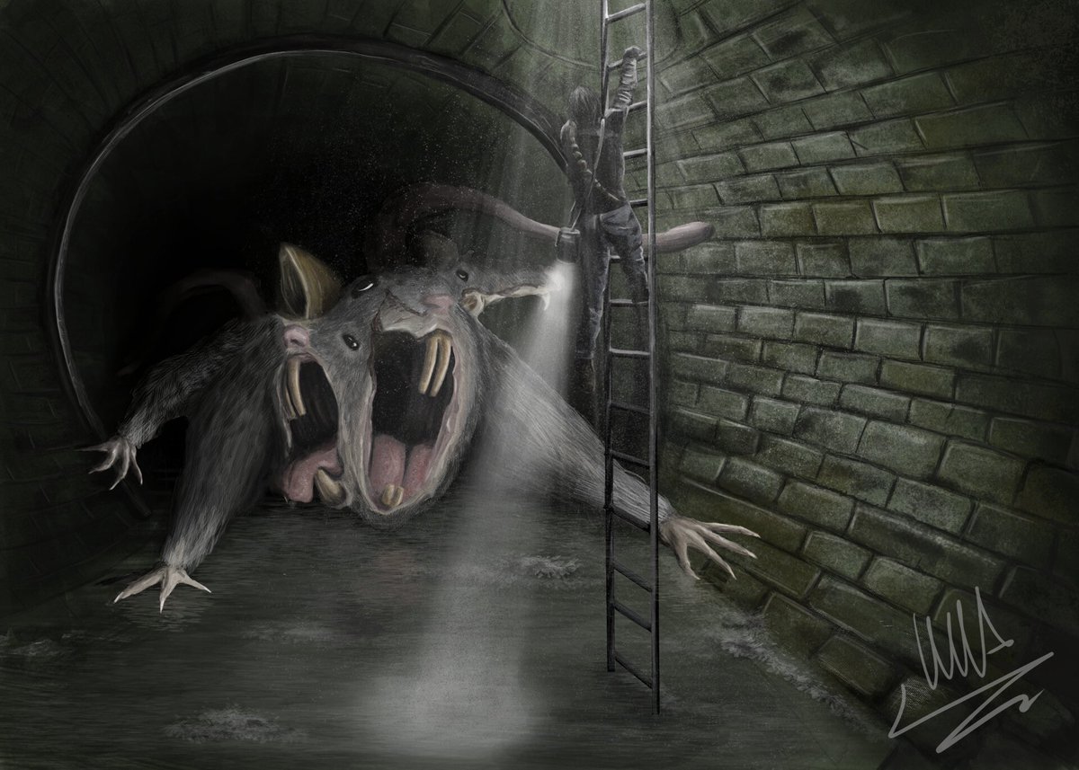 𝕿𝖆𝖛𝖊𝖗𝖓 𝖔𝖋 𝕿𝖊𝖗𝖗𝖔𝖗𝖘 on Twitter: "Sewer Horror #art by Moebvius Moeb"