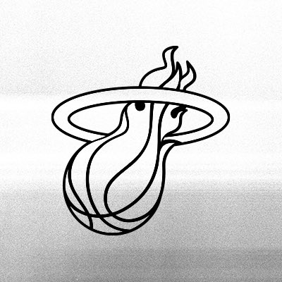 Miami Heat White Hot Logo