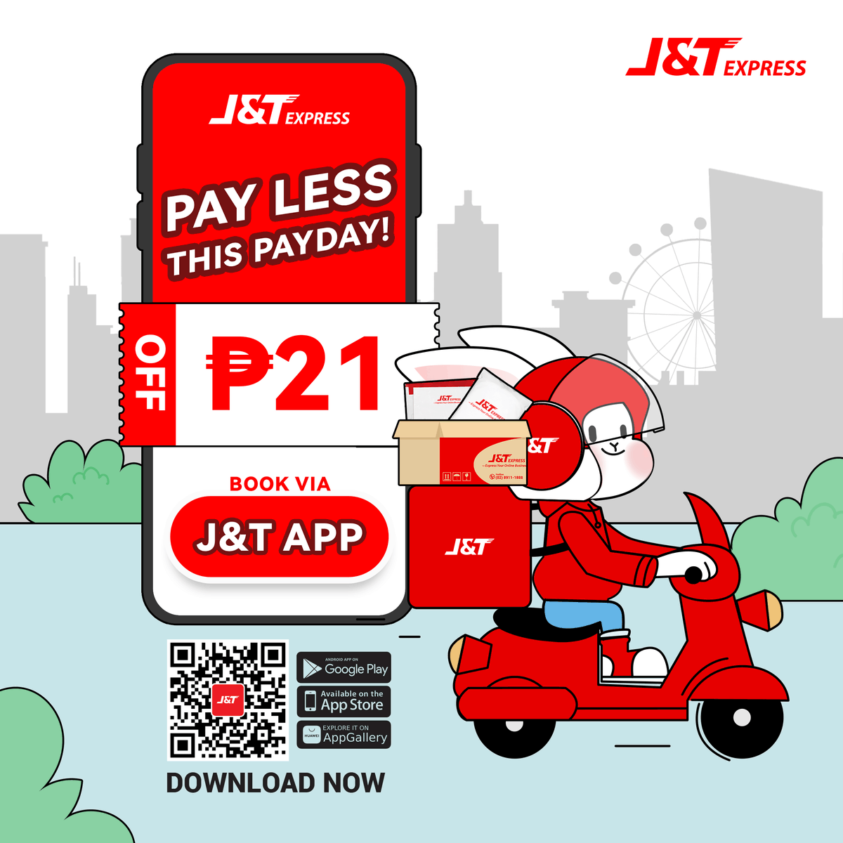 J&T Express Philippines on Twitter: "Pay less this Payday! Gamitin ang J&T App and get P21 ...