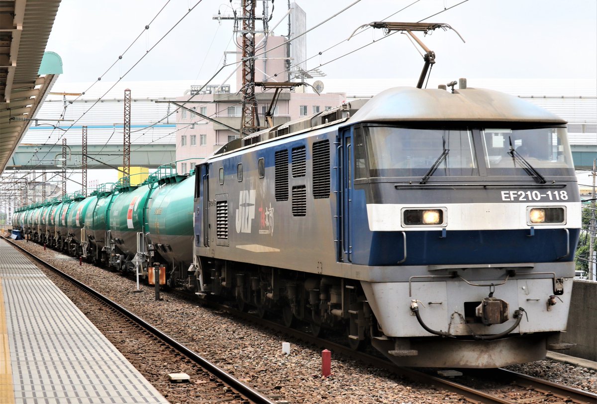 空鉄 on Twitter: "#武蔵野線50周年 EF210 118牽引のタンク貨物列車"