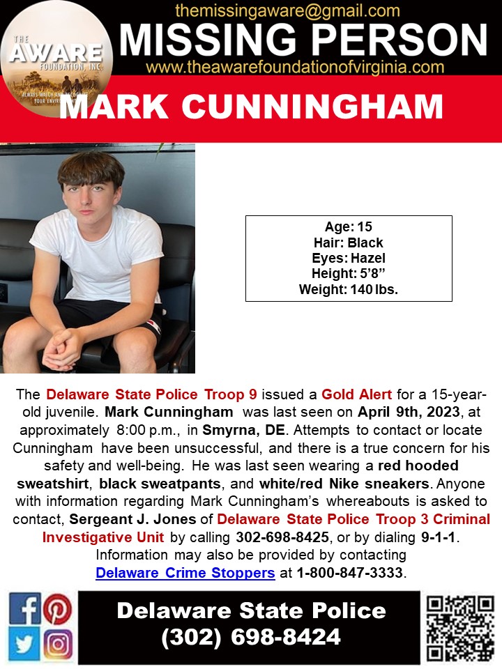 The Aware Foundation On Twitter Missing Juvenile Smyrna De The