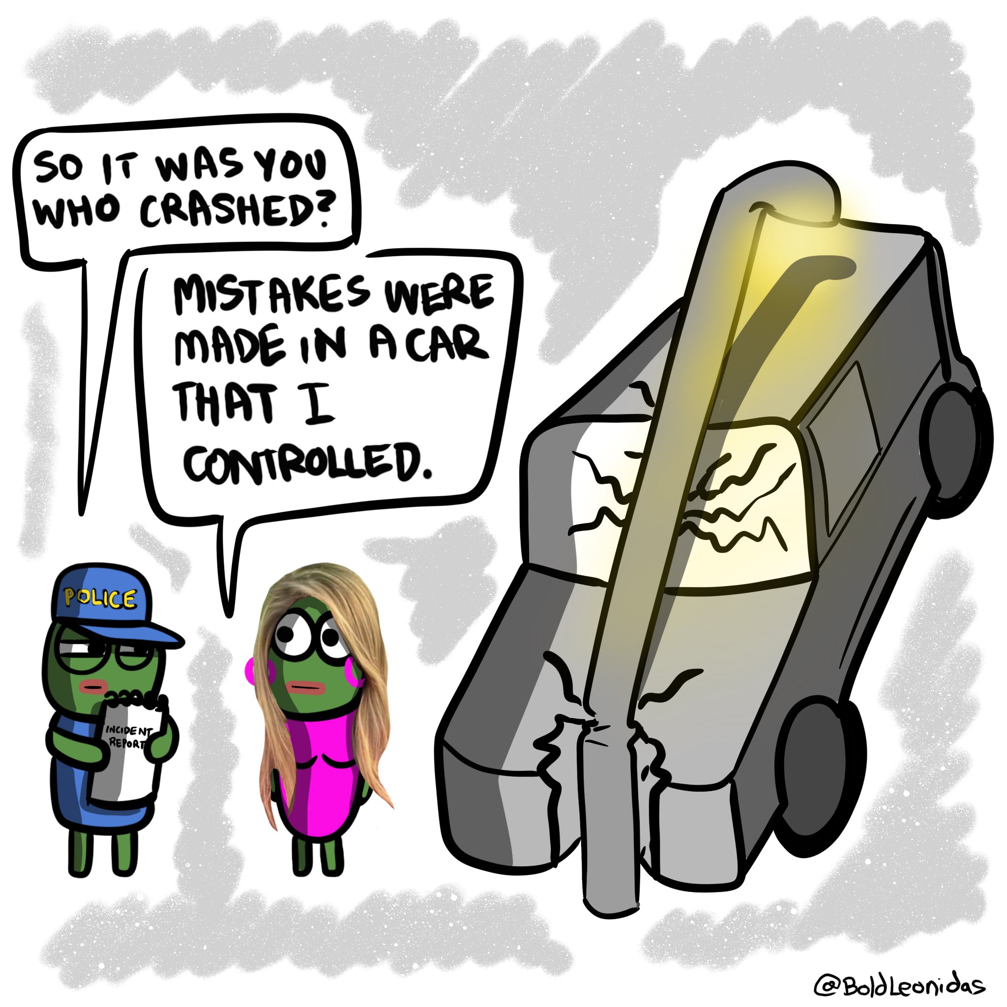 Funny Cartoon Car Crashes