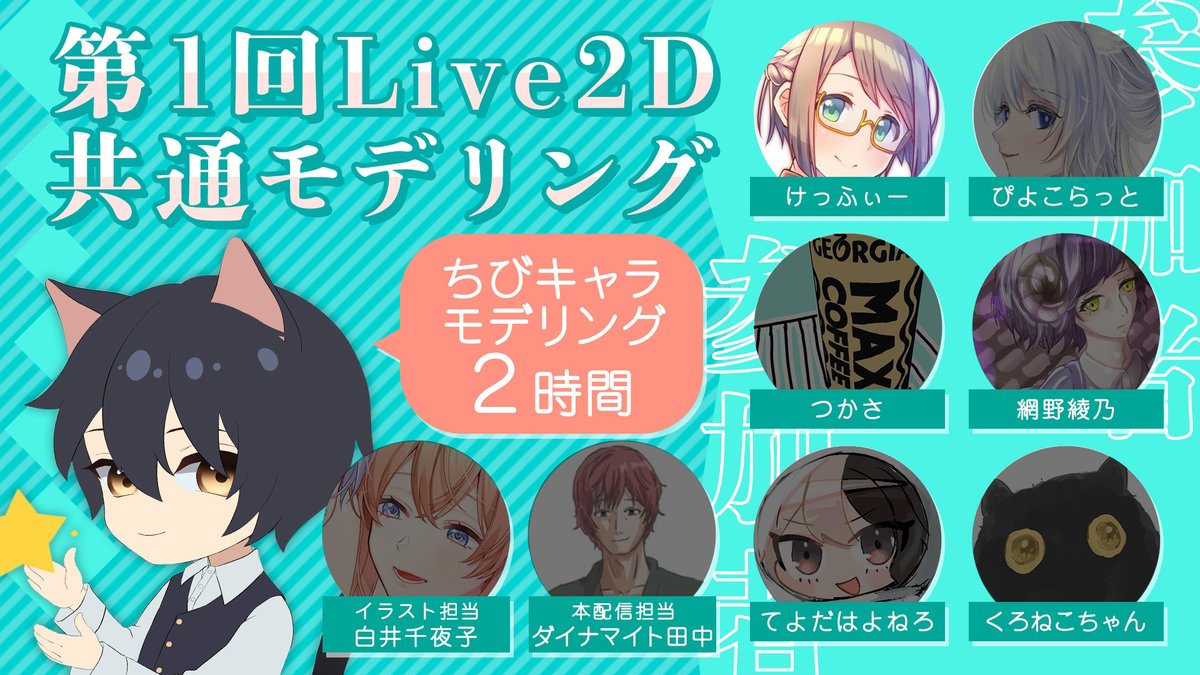 けっふぃー@Live2Dデザイナー on Twitter: "【Live2D_2時間RTA】共通イラストをみんなでモデリング！！（けっふぃー視点） #けふぃらいぶ 配信URL https ...