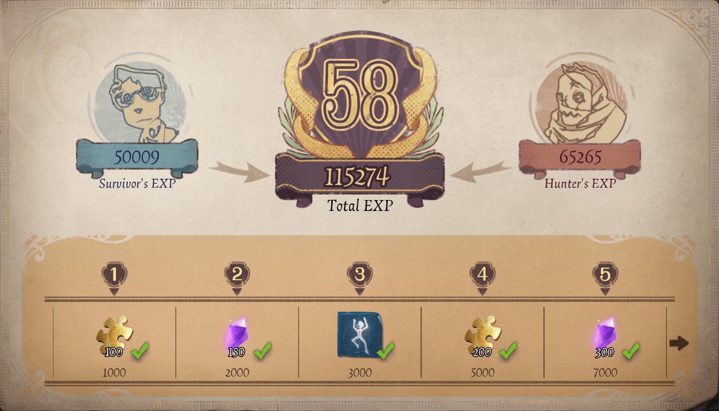 Identity V (第五人格) | News 🗞 on Twitter: "[Optional EXP Reward Update] There are two different ...