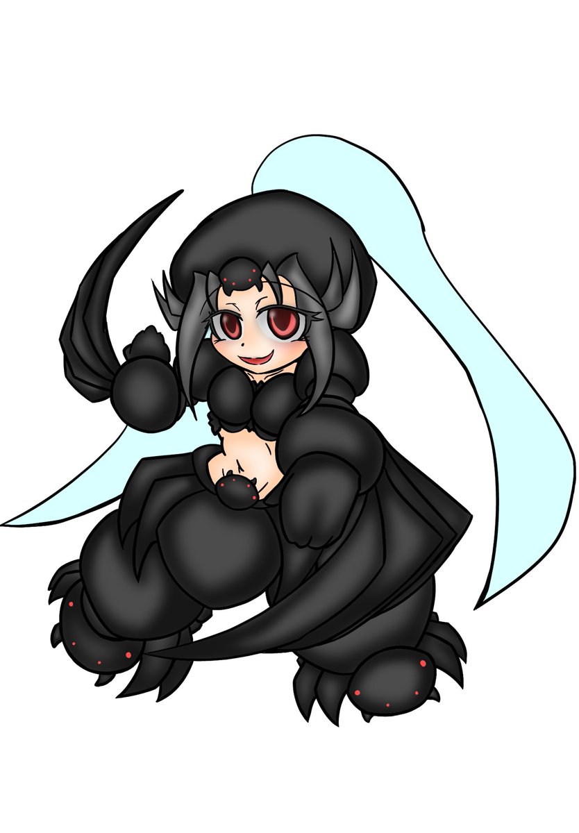 イラスト #オリジナルキャラクター 構えクモさん14RT,110↑…!! いつ」|R-GL03のイラスト