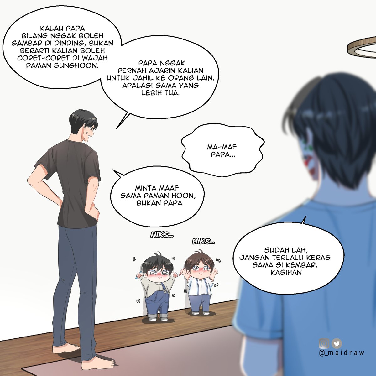 Mai | Open Commission (1/4) on Twitter: "Enhypen AU (comics) "Papa Jay Daily Life -12,5 (Extra ...