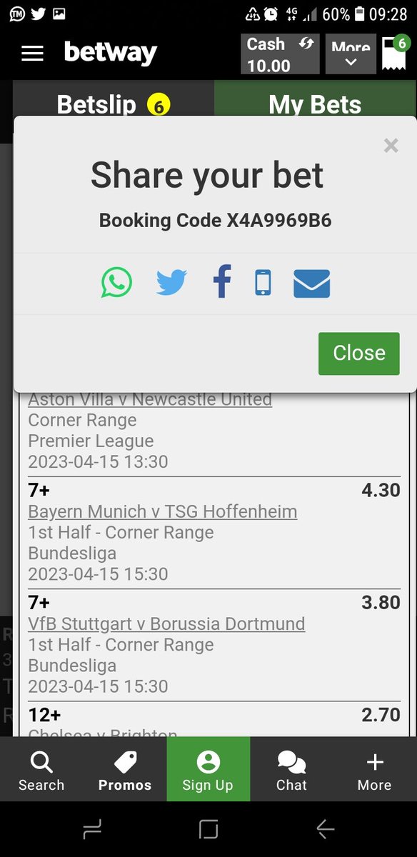 DRINKA17TH😇 on Twitter: "Risky Risky 🗣 I just placed a bet with Betway. Tap here to copy my bet ...