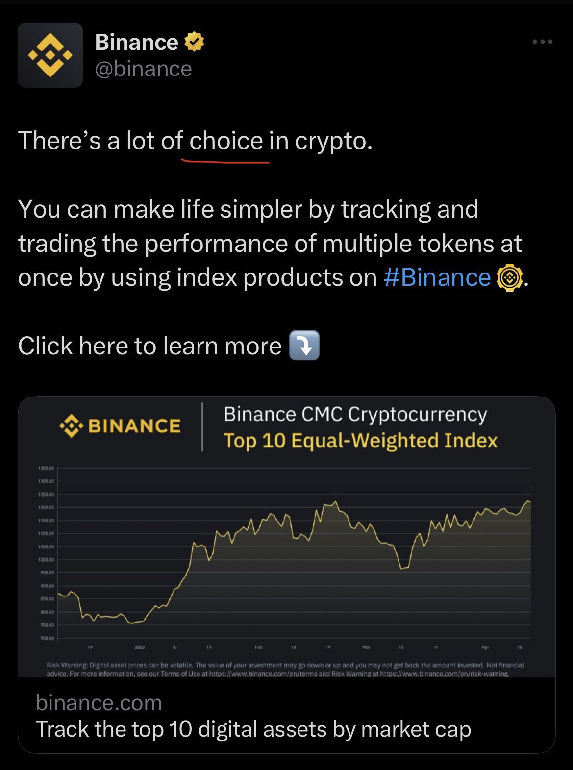 Binance on Twitter: "There’s a lot of choice in crypto. You can make life simpler by tracking ...
