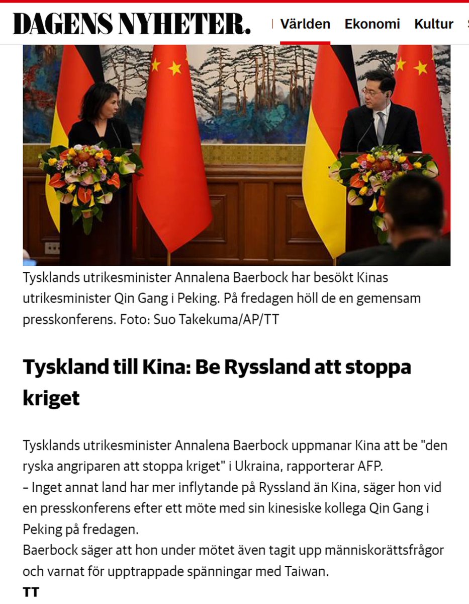 Jari Lairolahti on Twitter: "Tysklands utrikesminister #Baerbock; - "Inget annat land har mer ...