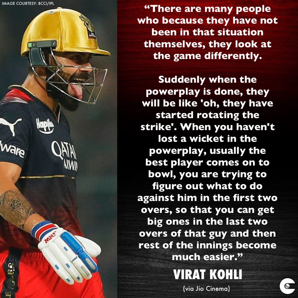 Circle of Cricket on Twitter: "#ViratKohli reacts to all the chat around his strike-rate. #RCB # ...