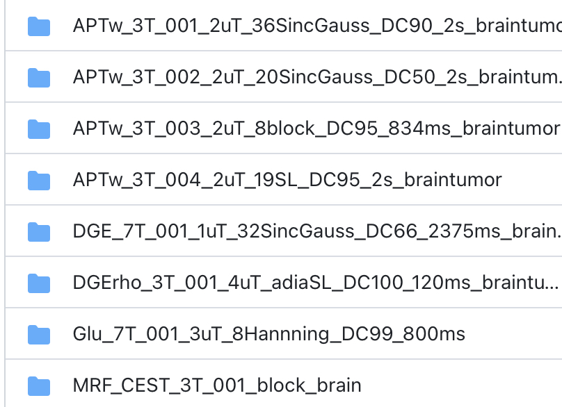 Moritz Zaiss on Twitter: "The linked Pulseq-CEST library lists many established CEST saturation ...