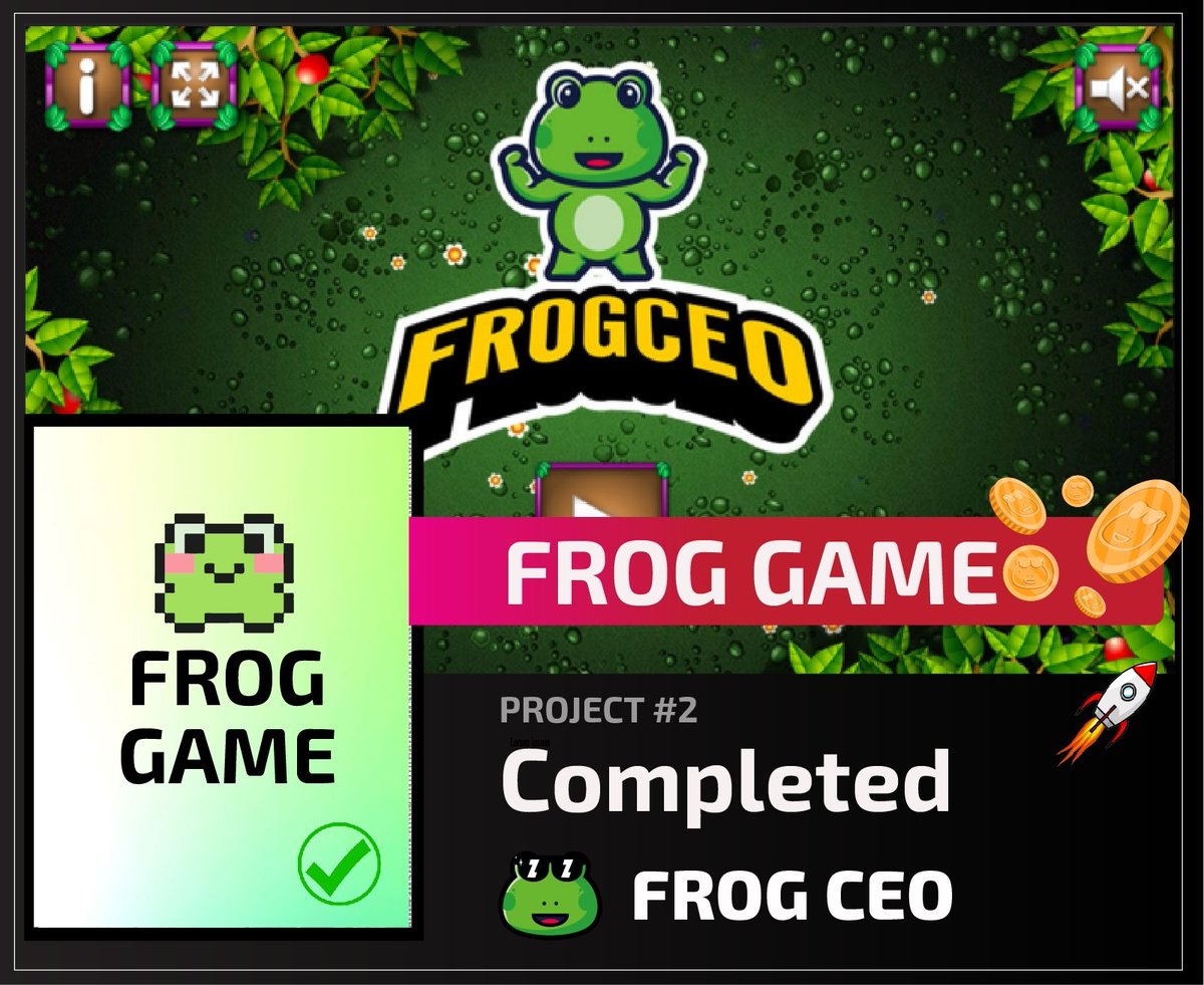 Frog Ceo Token - Frog Ecosystem on Twitter: "Frog Game, the 2nd project of Frog Ecosystem, was ...