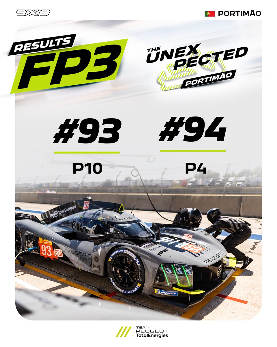 Peugeot Sport on Twitter: "End of FP3 with car 94 in 4th position, a best lap in 1.32.738 and 30 ...