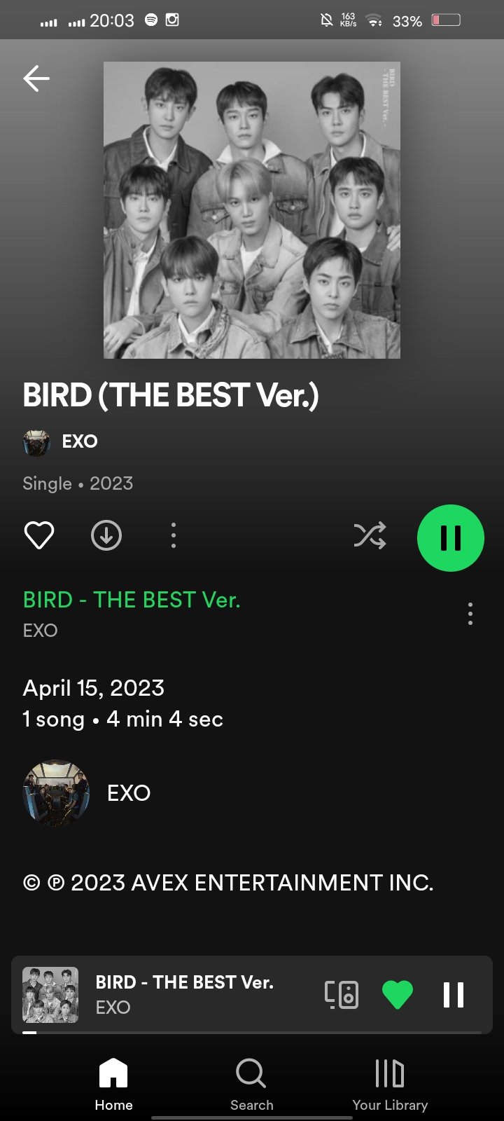 the exo source on Twitter: "“BIRD” (THE BEST Ver.) is now out on all streaming platforms ...