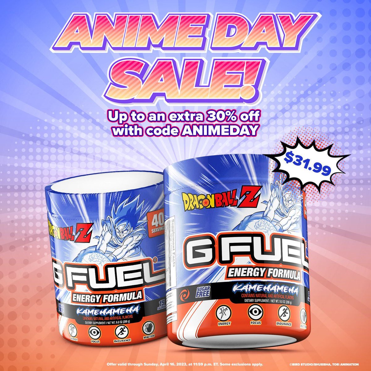 G FUEL® on Twitter: "🧡 𝗟𝗜𝗞𝗘 + 𝗥𝗧 + 𝗙𝗢𝗟𝗟𝗢𝗪 to win a #DragonBallZ x #GFUEL "KAMEHAMEHA" TUB! 2 ...