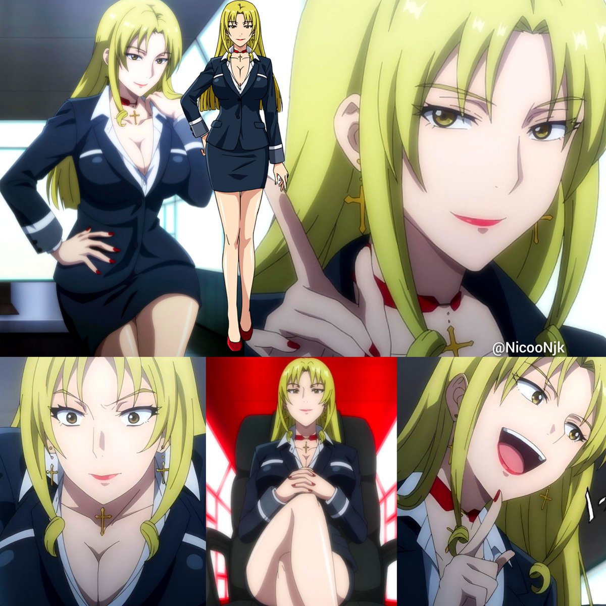 NicooNJK/Collage Art on Twitter: "Tomodachi Game, I love a woman in uniform, Reiko Tamai.♥️🔥"