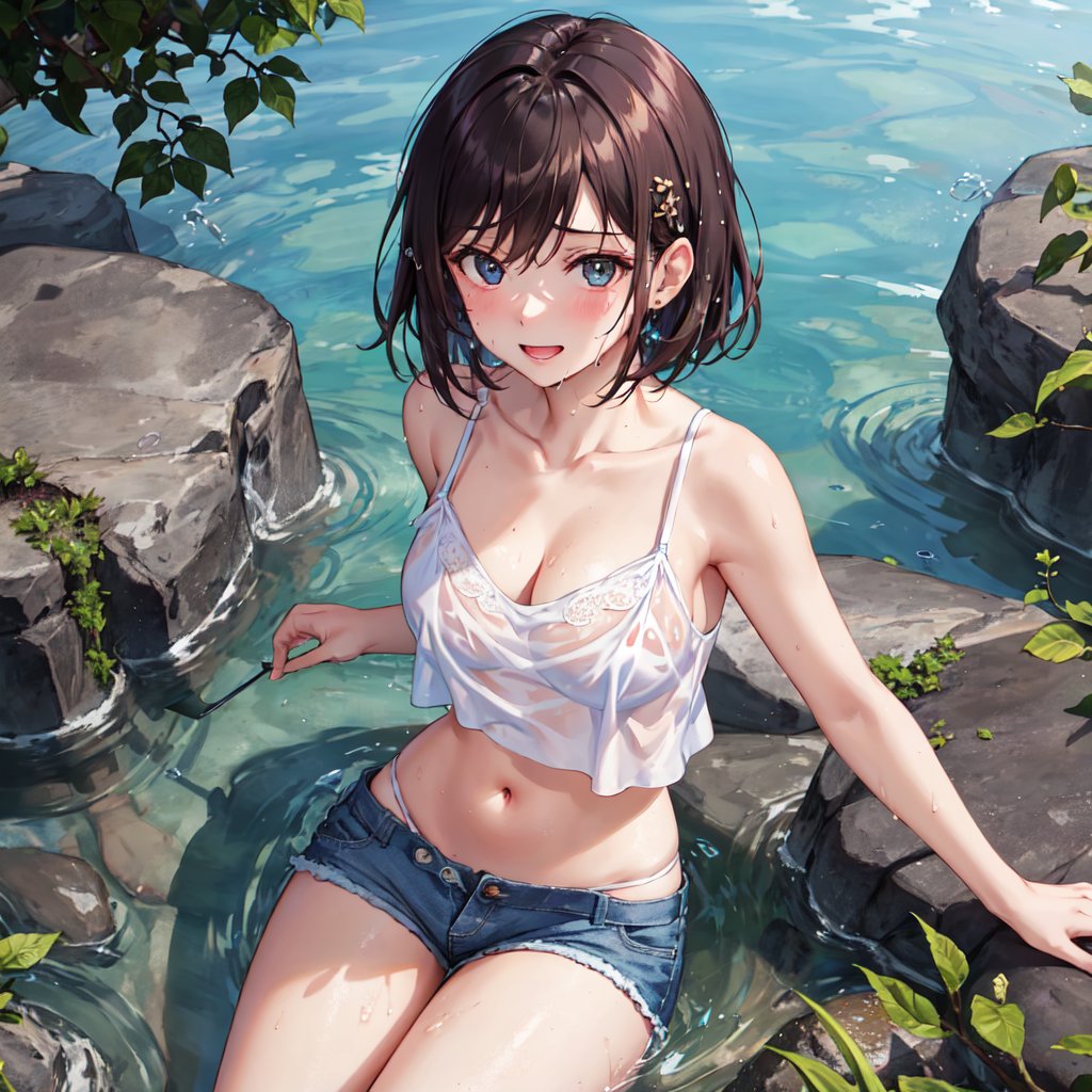 Luna🌙 on Twitter: "冷たくて気持ちいいよ😉 #AIイラスト #AIart"