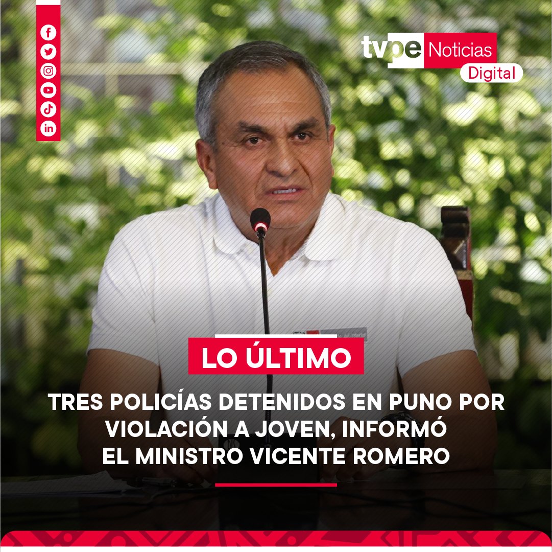 Tvperú Noticias On Twitter 🚨 LoÚltimo Tres Policías Detenidos En