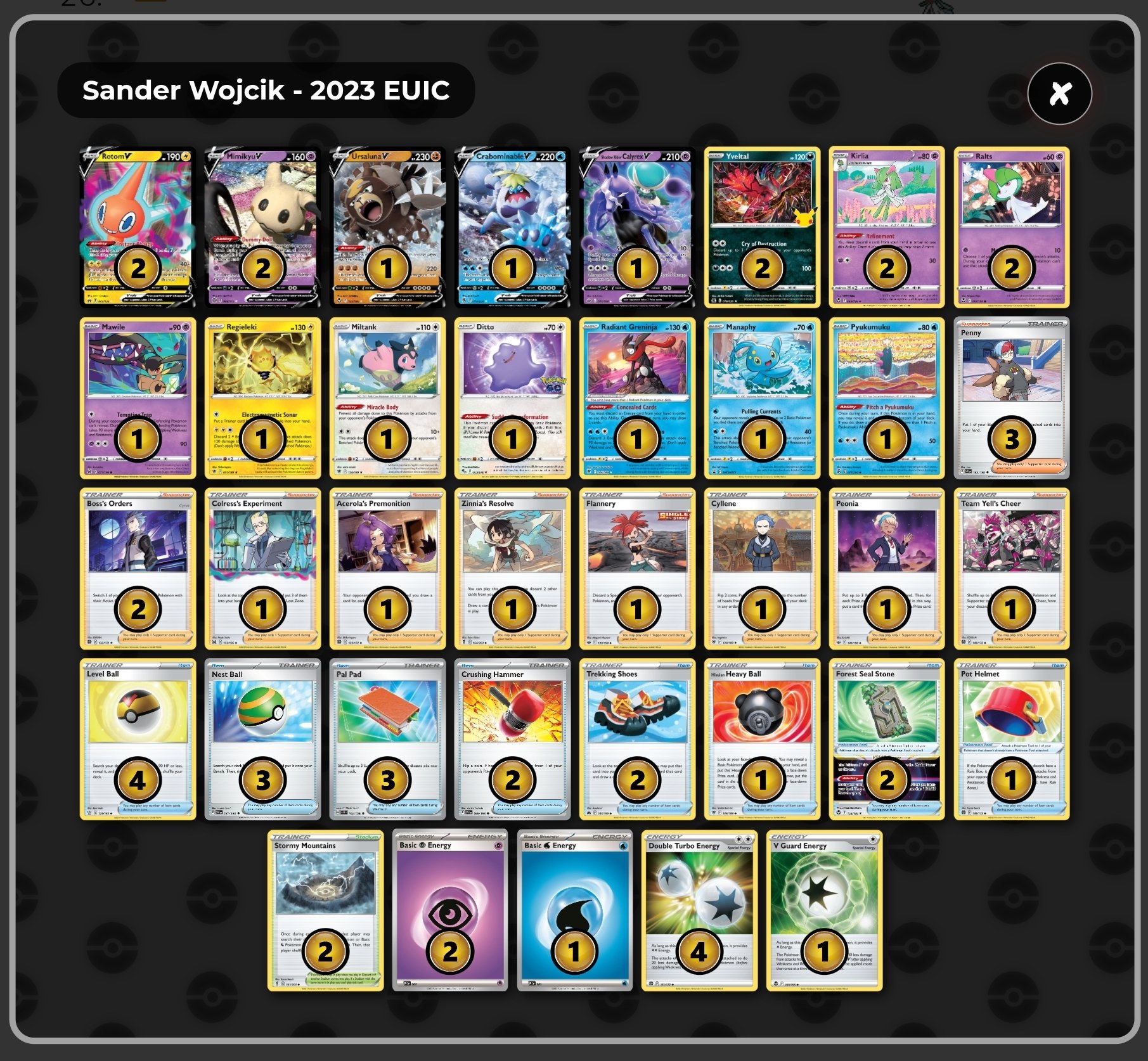 PTCG Legends on Twitter: "Sander Wojcik's insane "Penny Control Box" deck that secured him a Top ...