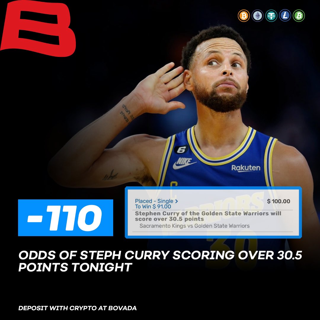 Bovada on Twitter: "Steph Curry has only scored 30+ points once in his last 4 games, was he ...