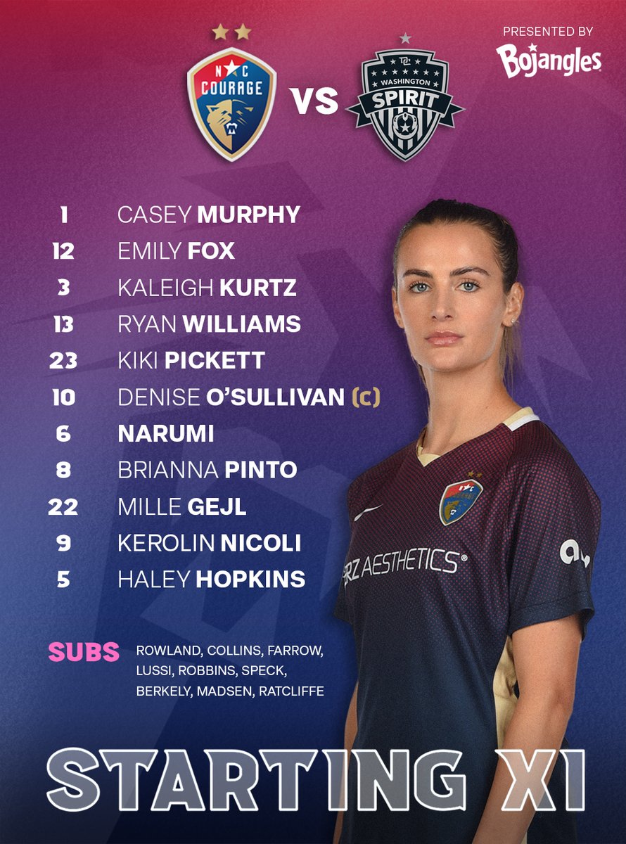 NC Courage on Twitter: "STARTING XI: One hour until we kick things off at WakeMed Soccer Park ...