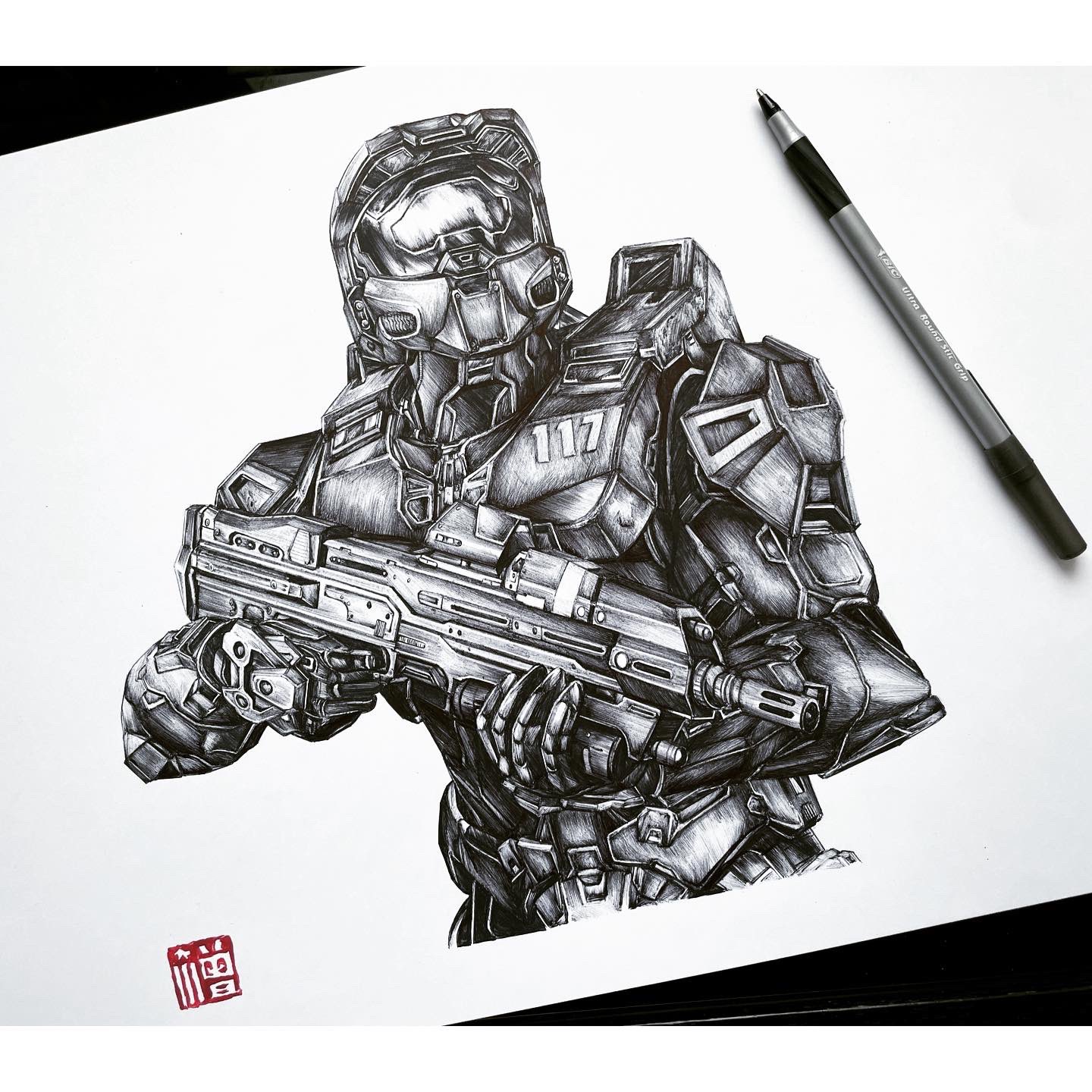 Master Chief Halo 4 Drawing