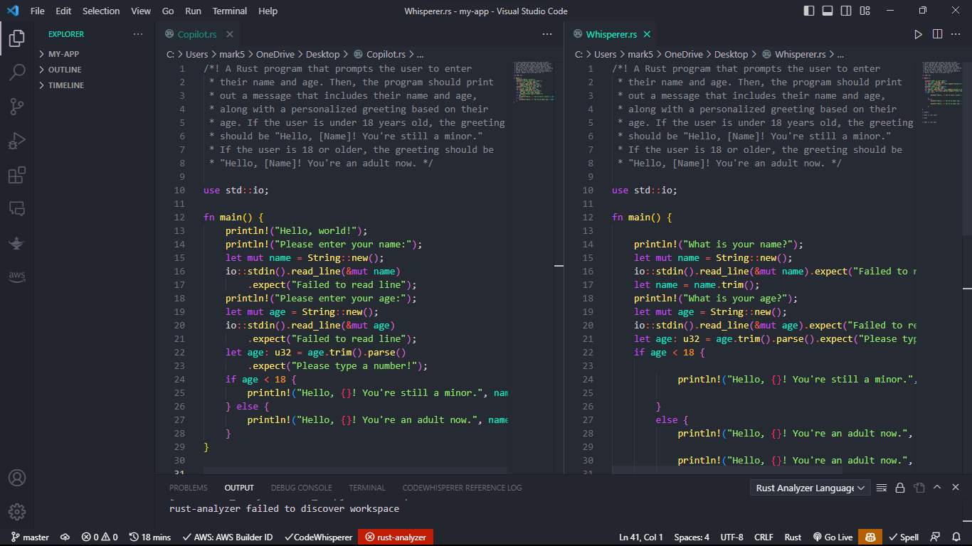 gateremark on Twitter: "I have tried both #GitHub Copilot: https://t.co/Y3DOtosSMu and #AWS Code ...