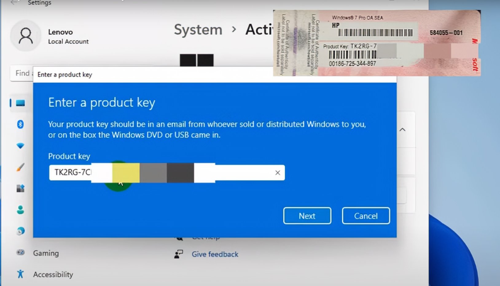 What happens if I install Windows 11 without a product key? Leia aqui ...
