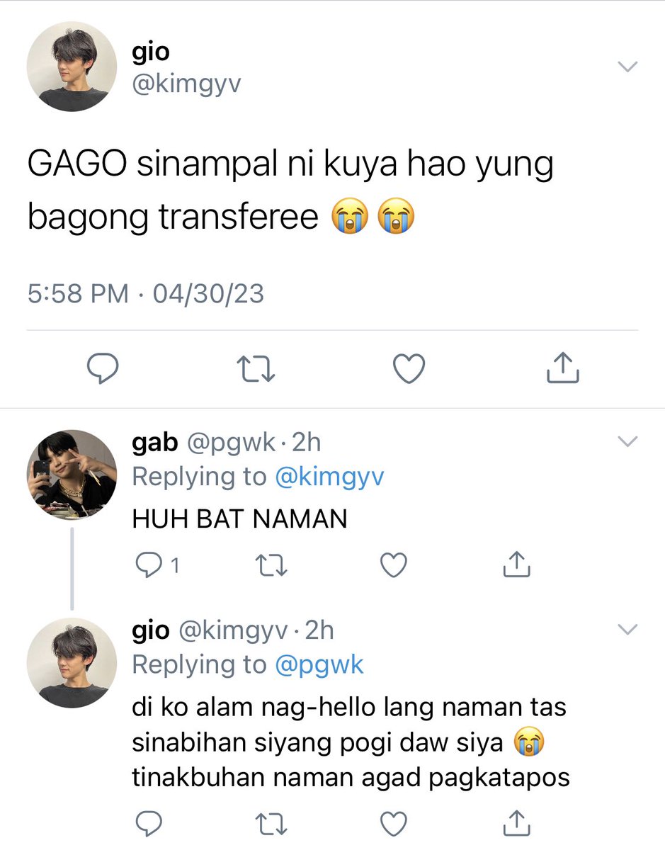 🍧 on Twitter: "nangangamba, a #haobin filo au ! gusto lang naman ni shan (shb) magpakilala sa ...