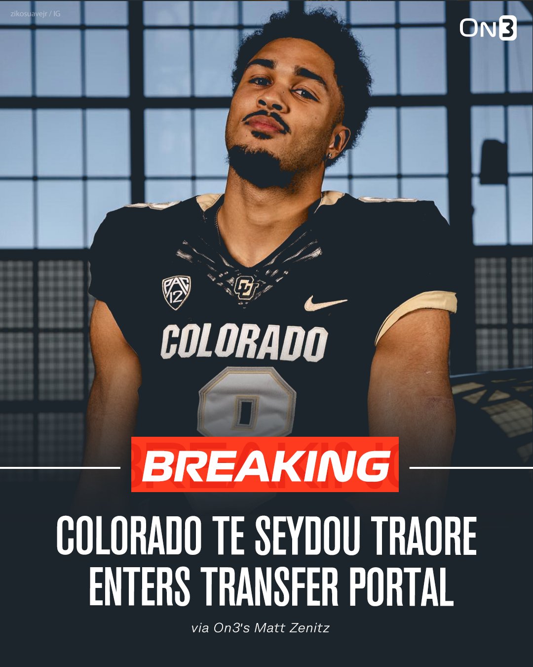 On3 on Twitter: "Colorado TE Seydou Traore has re-entered the transfer portal, per @mzenitz ...