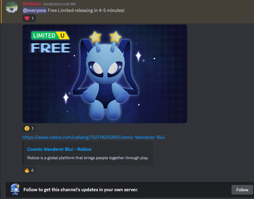 RFLN (Roblox Free Limiteds Notifier) on Twitter: "@TacoCreator They got information from ...