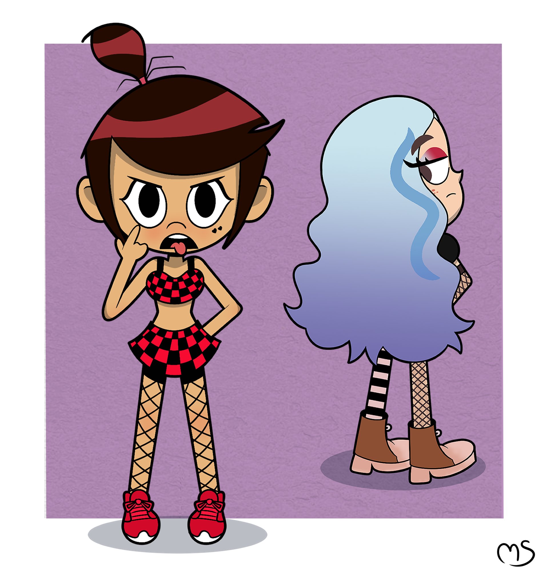 MuffinzzStudio (Commissions Open 7/8) on Twitter: "Molly and Andrea Aesthetics My first drawing ...