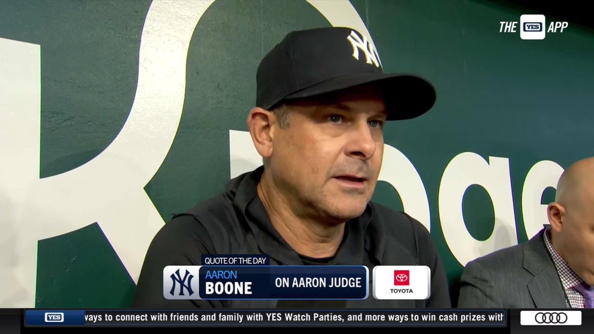 YES Network on Twitter: "Aaron Boone provided an update on Aaron Judge earlier today. #YANKSonYES"