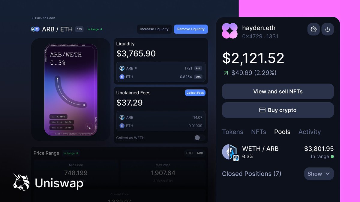 sadaf.eth on Twitter: "Love seeing ENS names displayed in the new @Uniswap wallet app! 👀🔥"