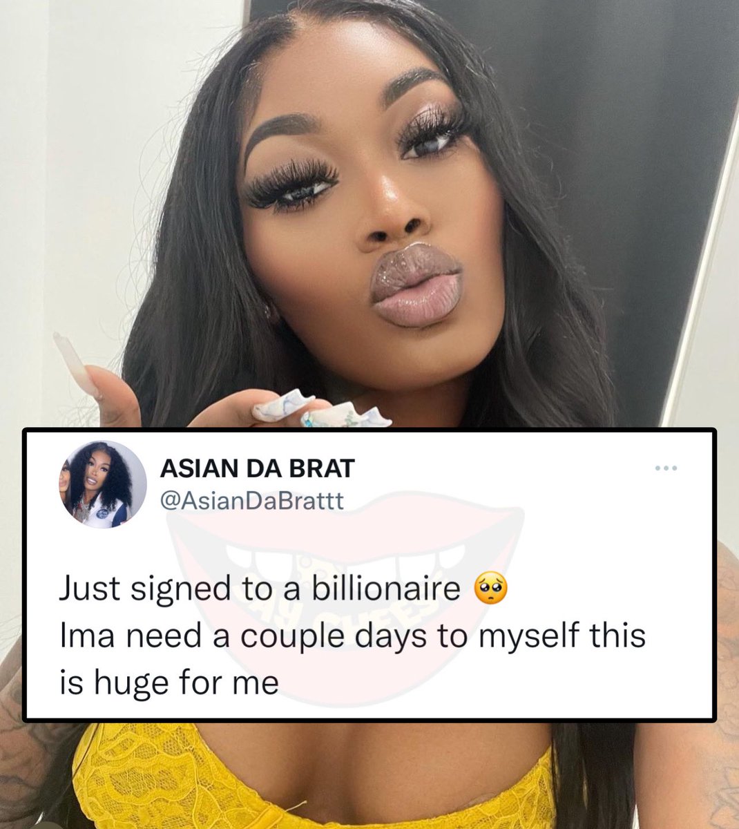 Say Cheese ππ§ On Twitter Asian Doll Reveals That She Recently Signed