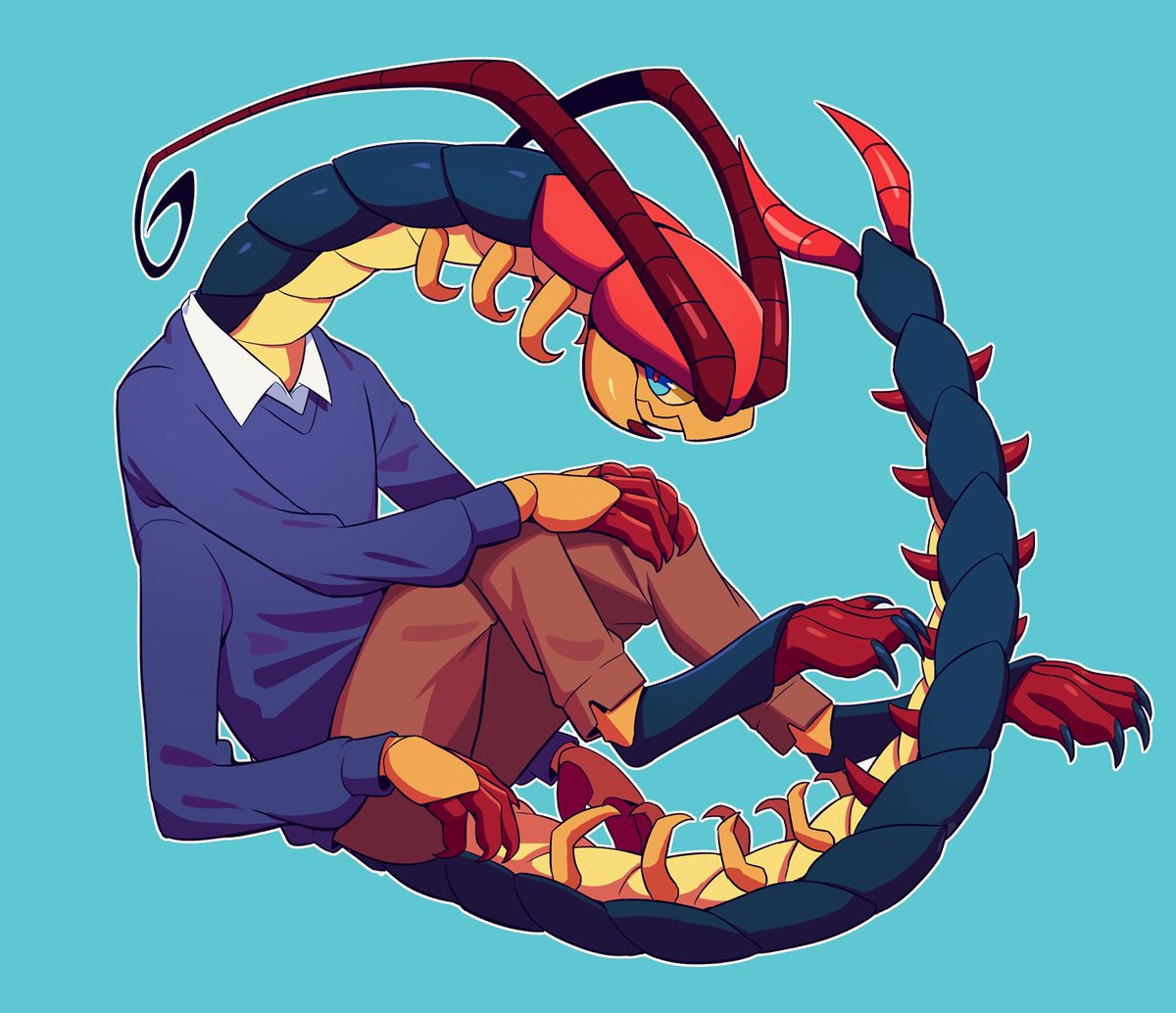 「centipede sweater」|Nessieのイラスト