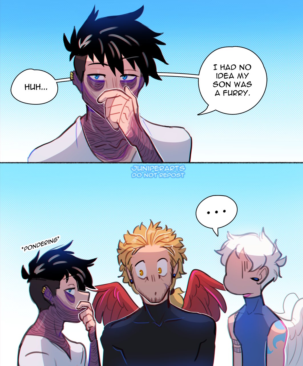 Juniperarts ジュニパー 🌷 On Twitter Son Has Something To Tell Them 👀 Dabihawks Bnhaoc L To R 1