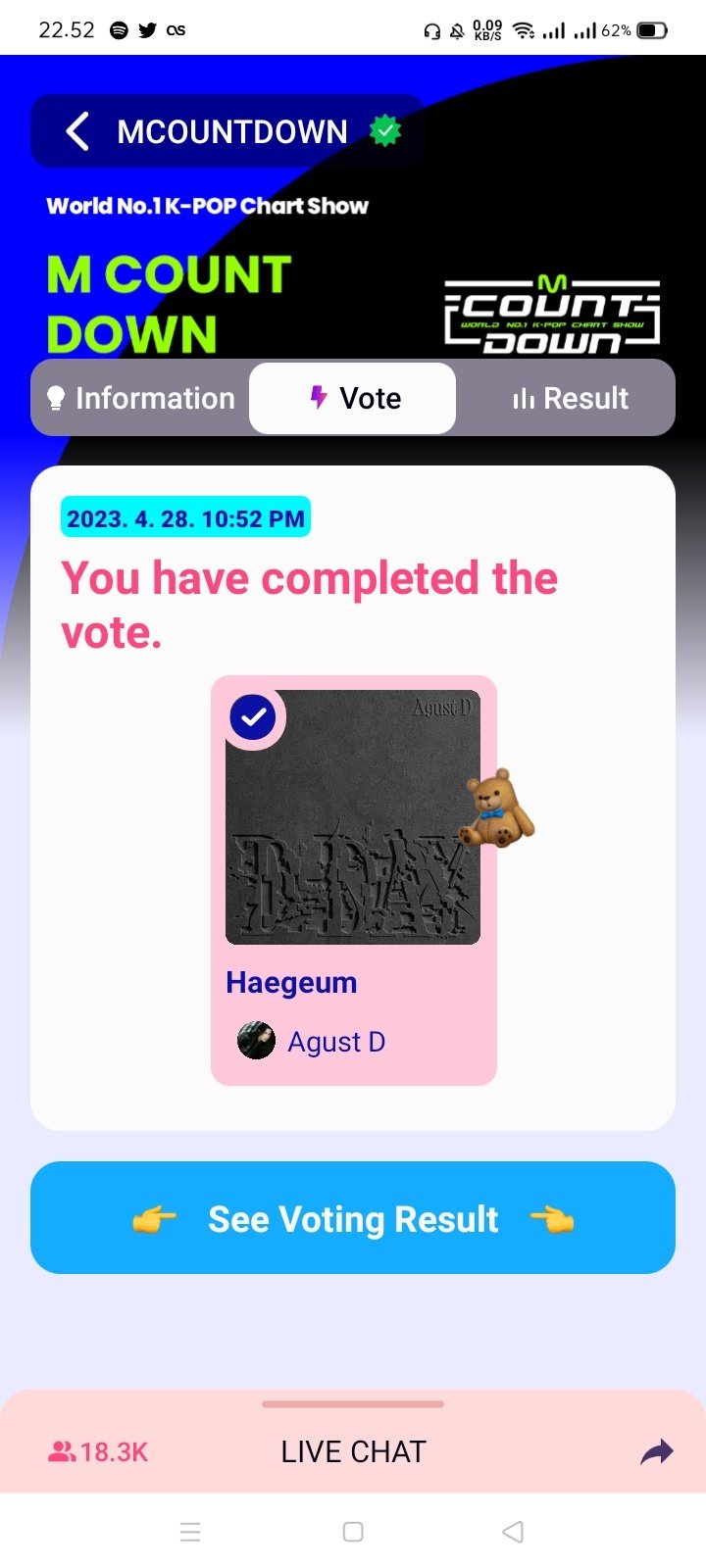 ☁︎ on Twitter: "new voting! “Haegeum” has been nominated for Mcountdown pre-vote on Mnet Plus ...