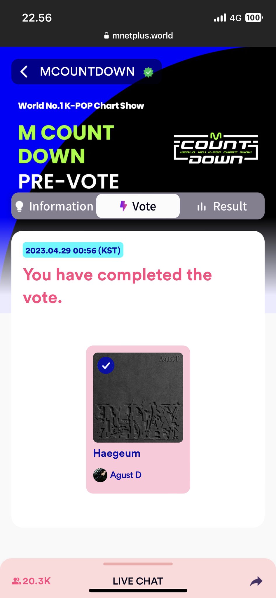 ☁︎ on Twitter: "new voting! “Haegeum” has been nominated for Mcountdown pre-vote on Mnet Plus ...