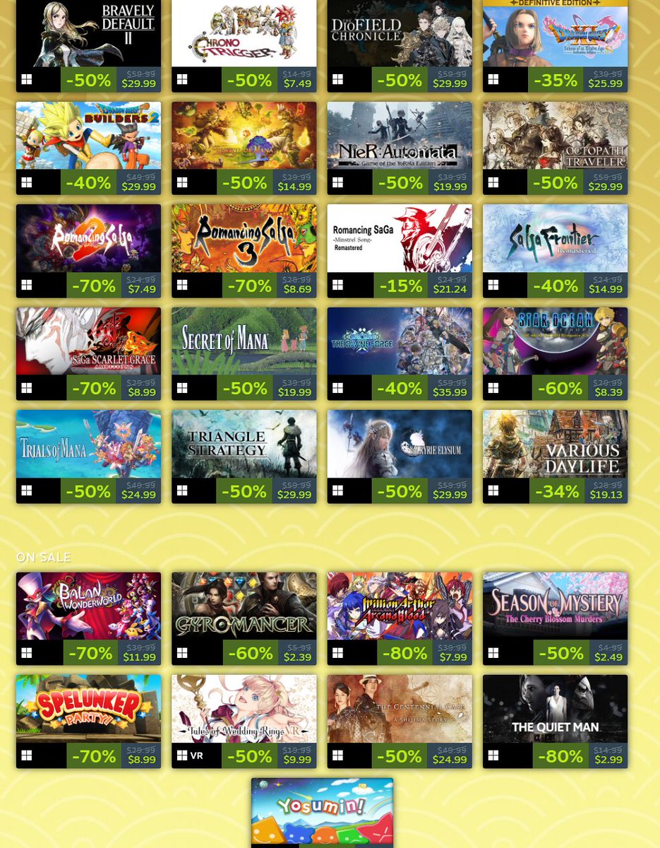 Wario64 on Twitter: "Square Enix Golden Week sale on Steam https://bit.ly/3NrXaU1 GMG http://bit ...