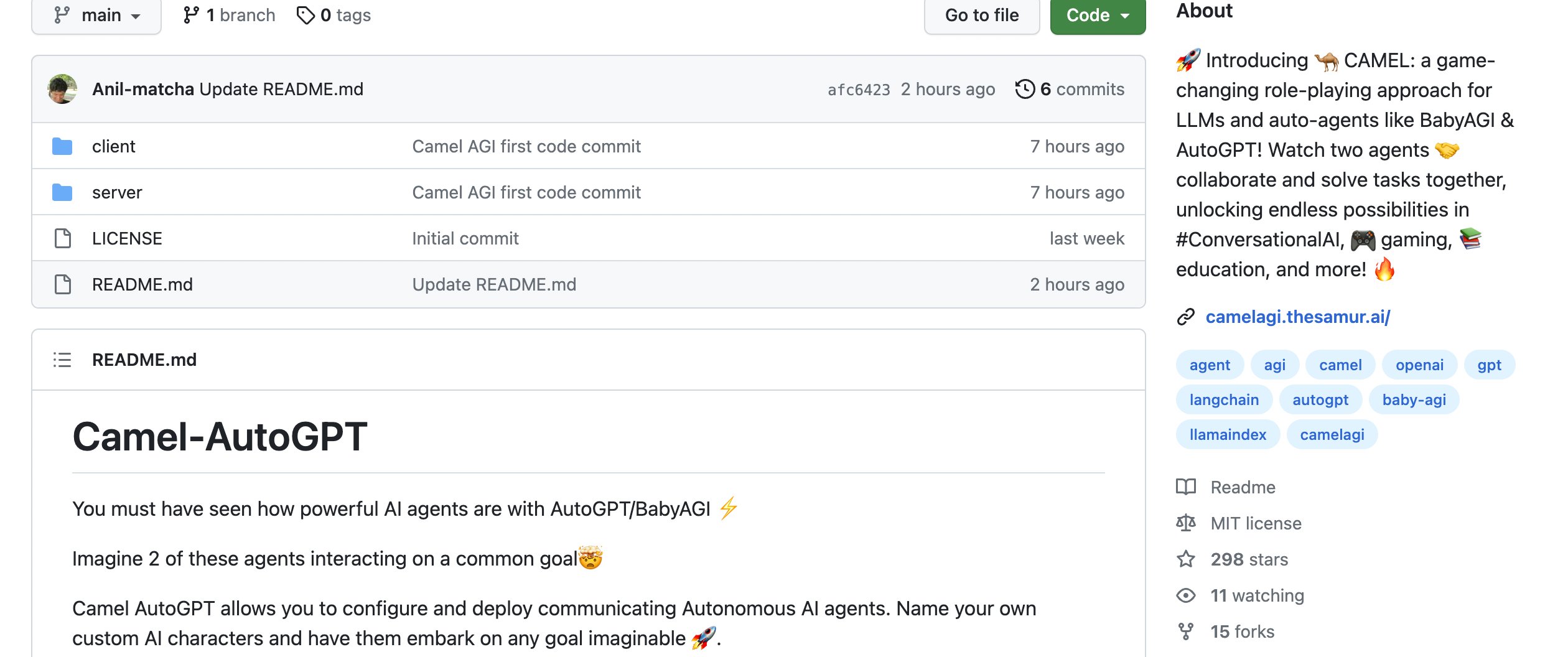 langchain on Twitter: "RT @ankur_maker: 🎉 Excited to share 🐪CamelAGI code, developed with 🤖 ...