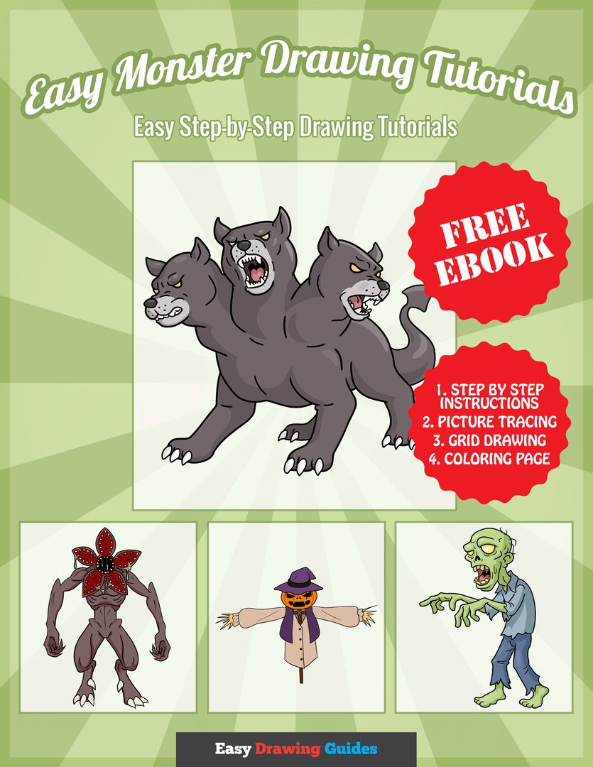 Easy Drawing Guides on Twitter: "21 Easy Monster Drawing Tutorials free ...