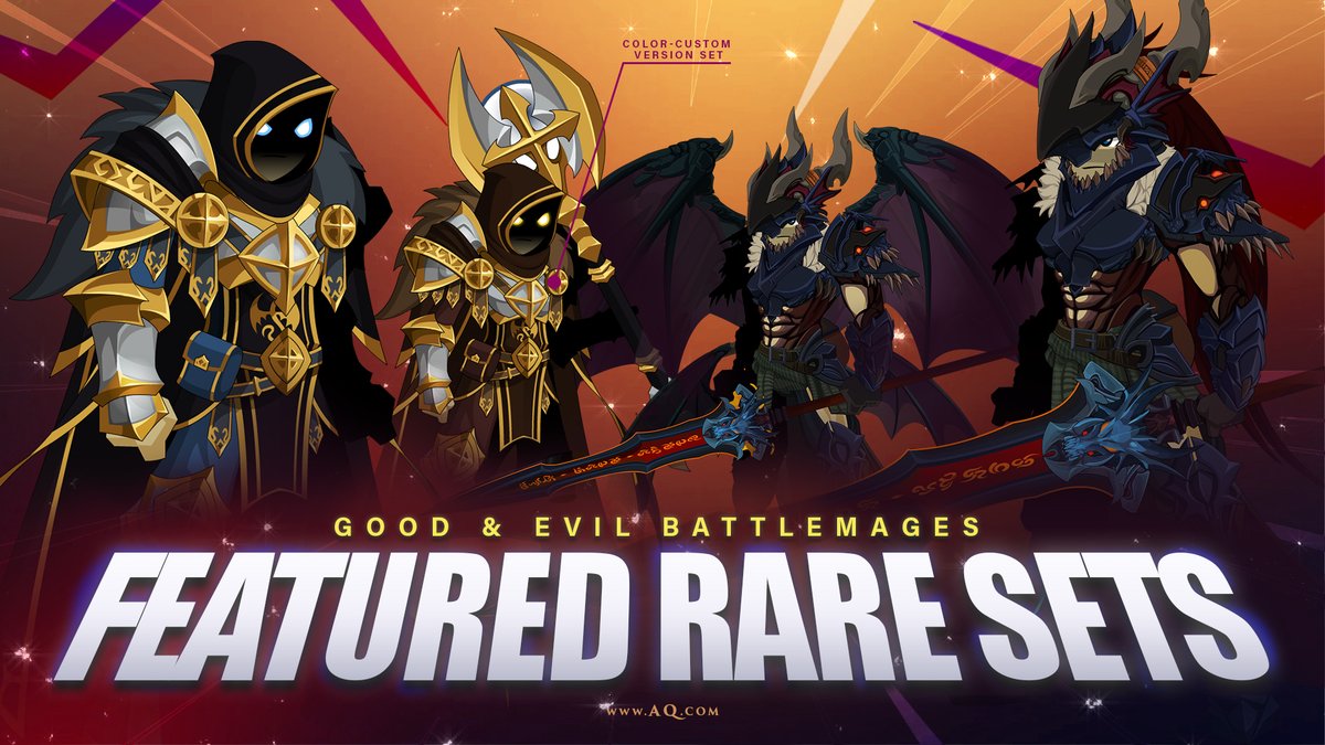 Alina on Twitter: "Gear up with our new rare Good + Evil BattleMage sets! The Swordhaven Cleric ...