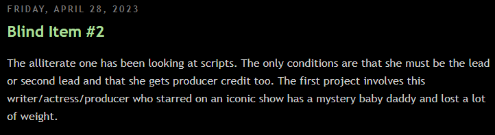 Brightly on Twitter: "Blind Item #2 https://t.co/WKlPlqFsZP https://t.co/tSoaCIJr4V" / Twitter