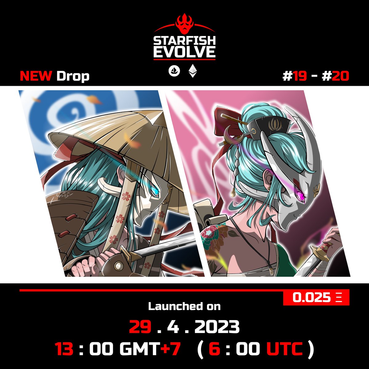 STARFISH EVOLVE on Twitter: "STARFISH EVOLVE NEW Drop #19 - #20 Launch on 29.4.2023 13:00 (1 PM ...