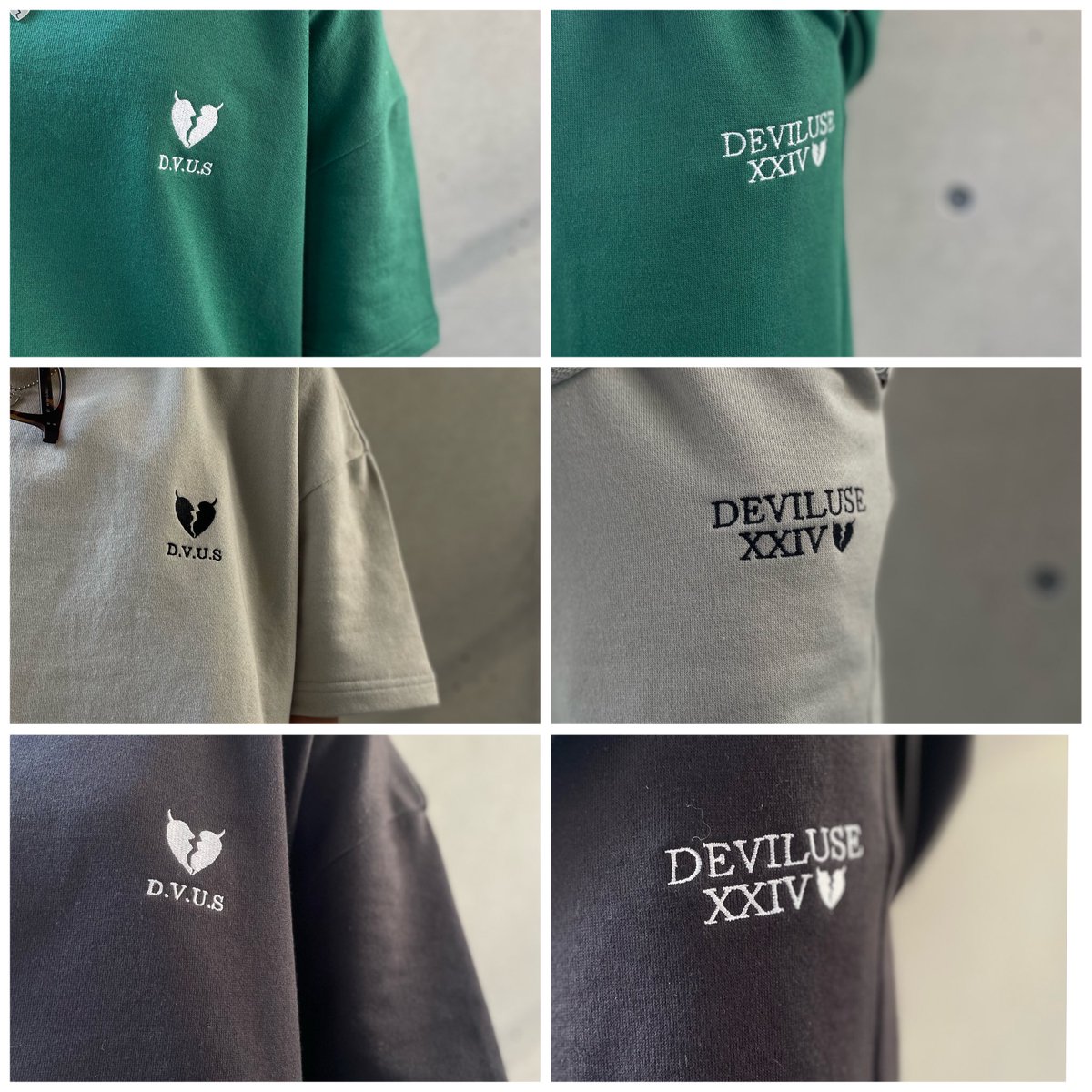 deviluse Flag Store on Twitter: "🎂Heartaches Sweat Set Up ∟Green,Black,Ice Gray ∟M,L,XL ∟¥6,820 ...