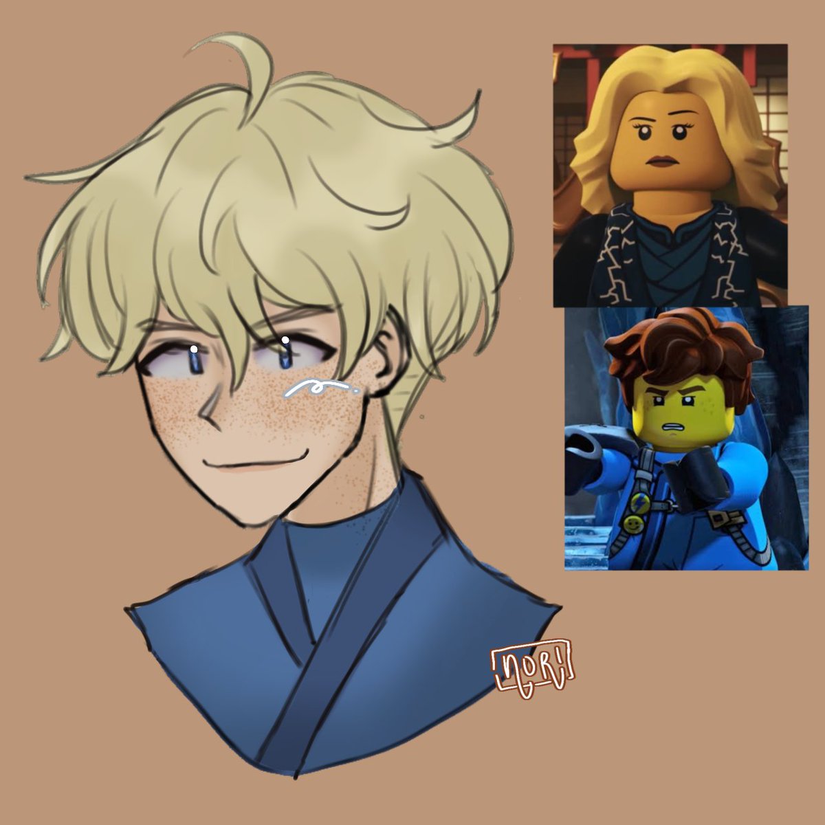 nori 🍵 NINJAGO 2023 ⊹₊ ⋆ on Twitter: "au if jay has libber's light blonde hair genes"