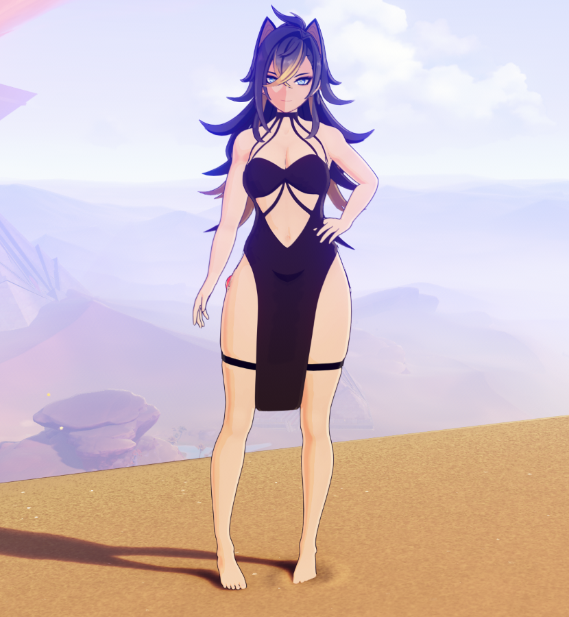 Cybertron on Twitter: "Dehya dress mod for genshin coming along well! (ye im back!) https://t.co ...