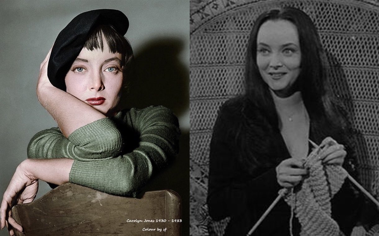 Carolyn Jones Color The Addams Family John Astin Carolyn Jones Ted