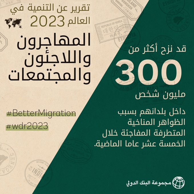 World Bank Mena On Twitter يقدم تقرير عن التنمية في العالم 2023